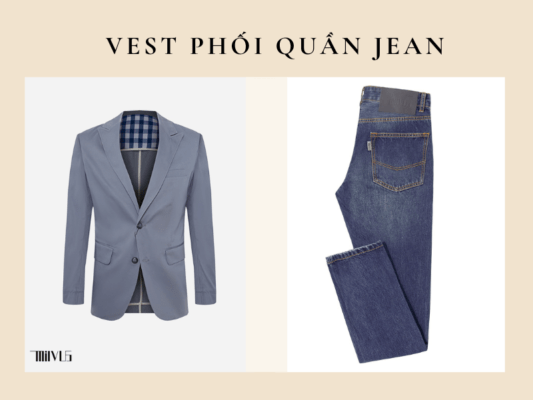 Cách phối áo vest nam với quần jean ấn tượng cho bạn