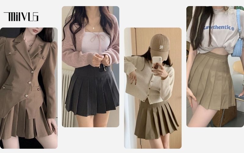 Bí quyết phối đồ với chân váy xòe ngắn “chuẩn chỉnh” cho các nàng ...